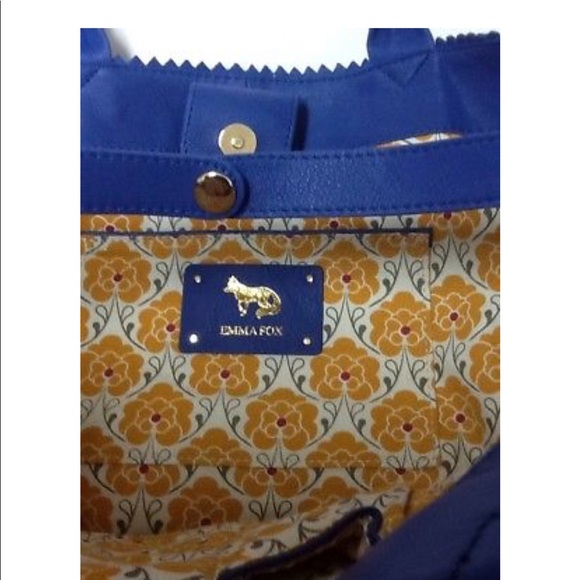 Emma Fox | Bags | New Emma Fox Electric Blue Leather Handbag | Poshmark